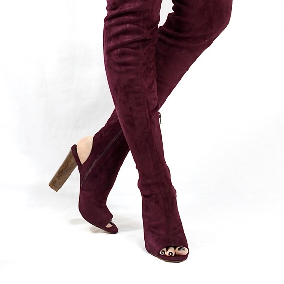 Shoe Republic LA | Shoes | Open Toe Cut Out Over The Knee Thigh High ...